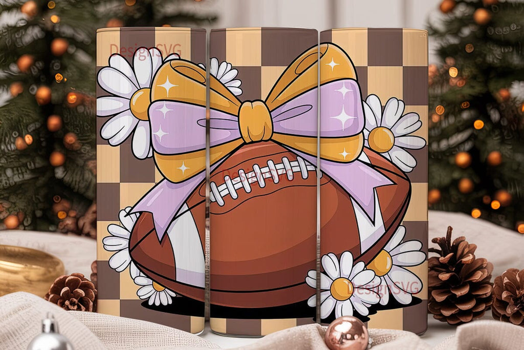 Girly Football Tumbler Design - So Fontsy