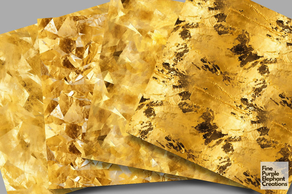 Glam Gold Foil Texture Paper - So Fontsy