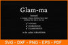 Glamma Definition Funny Mothers Day Svg Design - So Fontsy