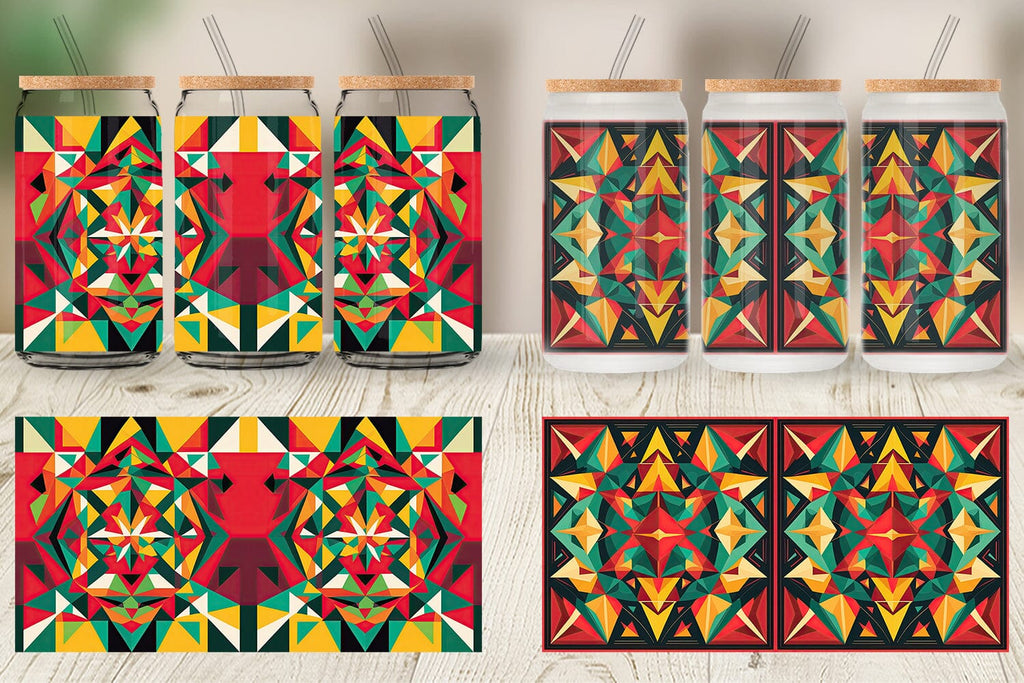 Glass Can Geometric Shapes - So Fontsy