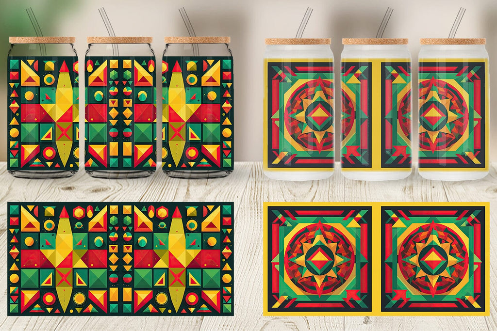 Glass Can Geometric Shapes - So Fontsy