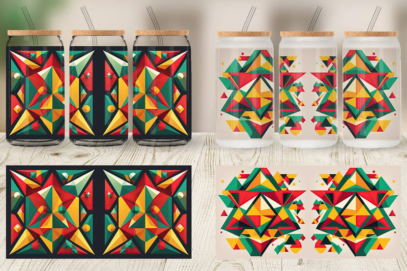 Glass Can Geometric Shapes - So Fontsy