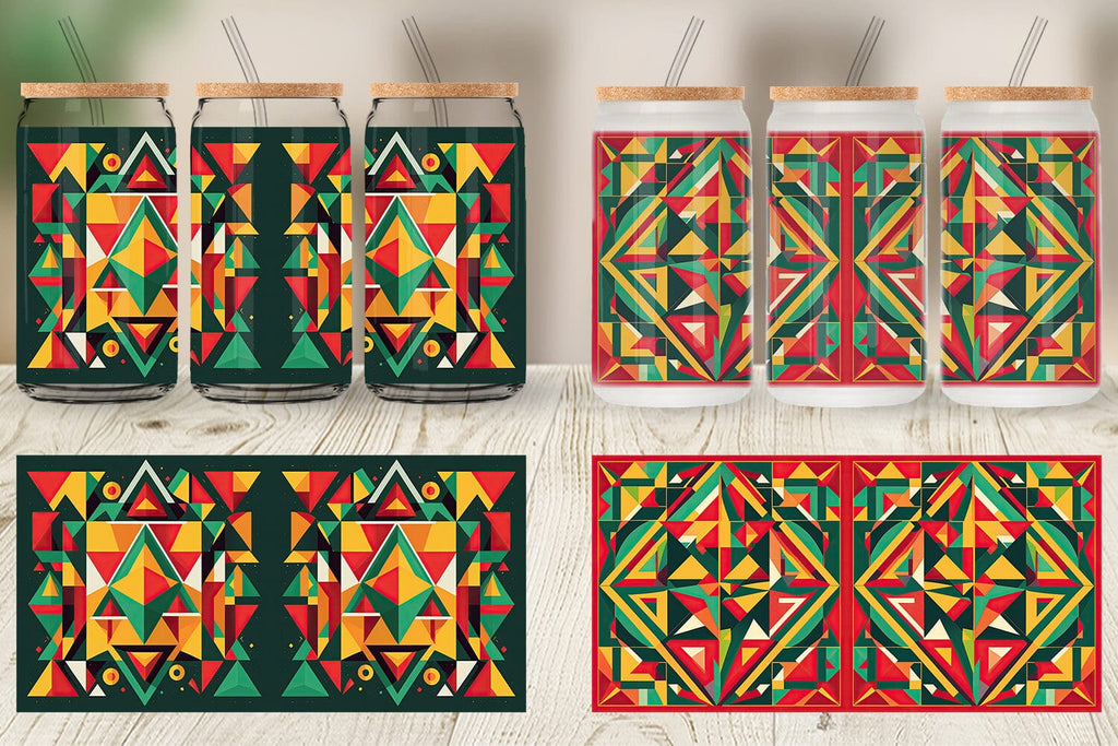 Glass Can Geometric Shapes - So Fontsy