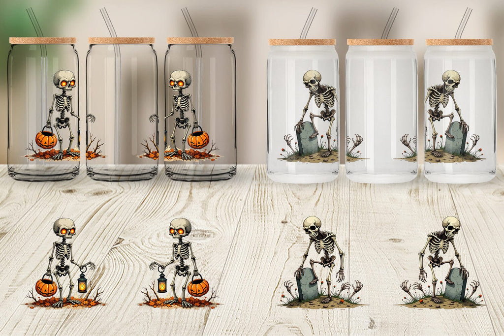 Glass Can Grumpy Skeleton - So Fontsy