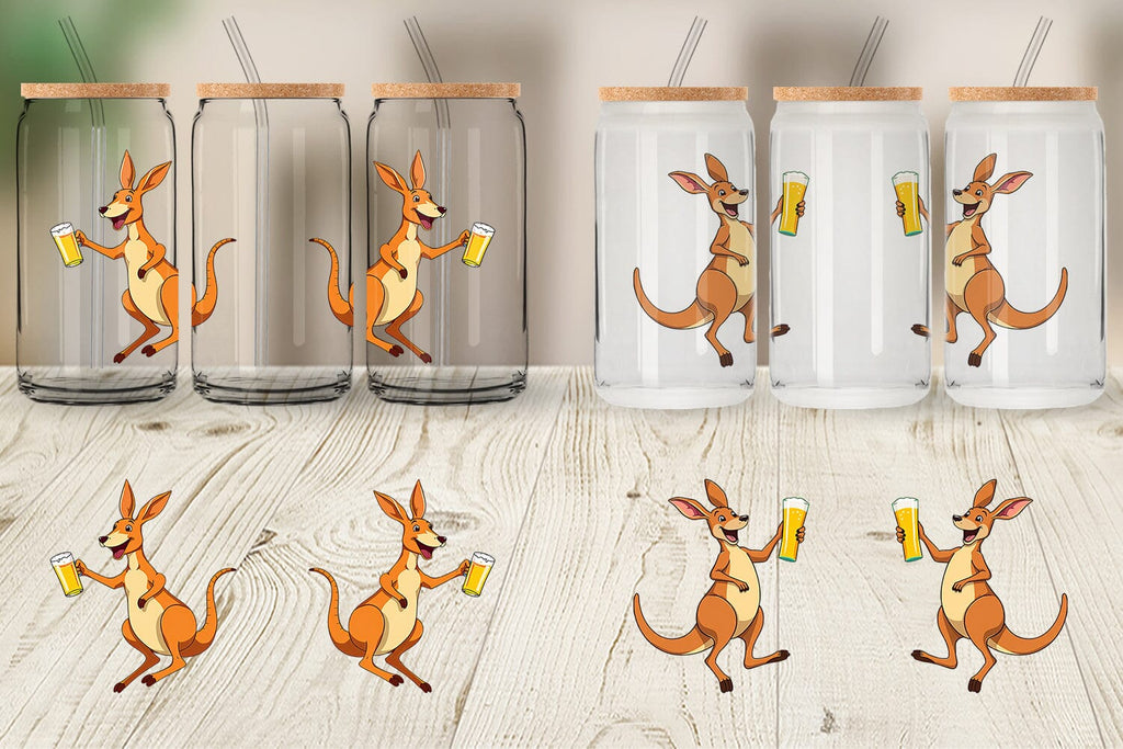 Glass Can Kangaroo Beer Day - So Fontsy