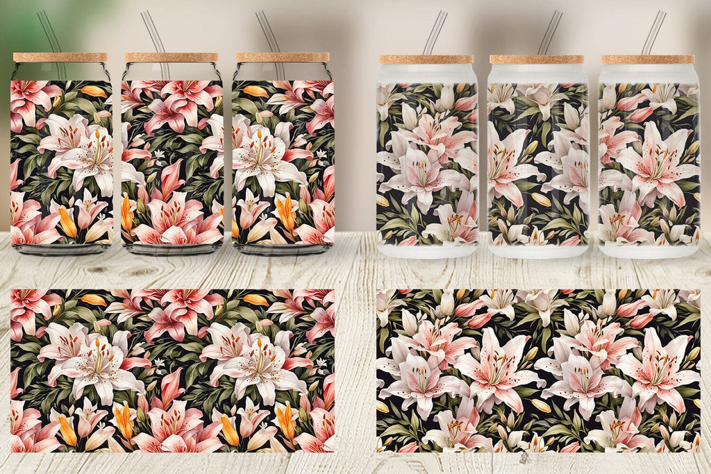 Glass Can Lily Pattern - So Fontsy