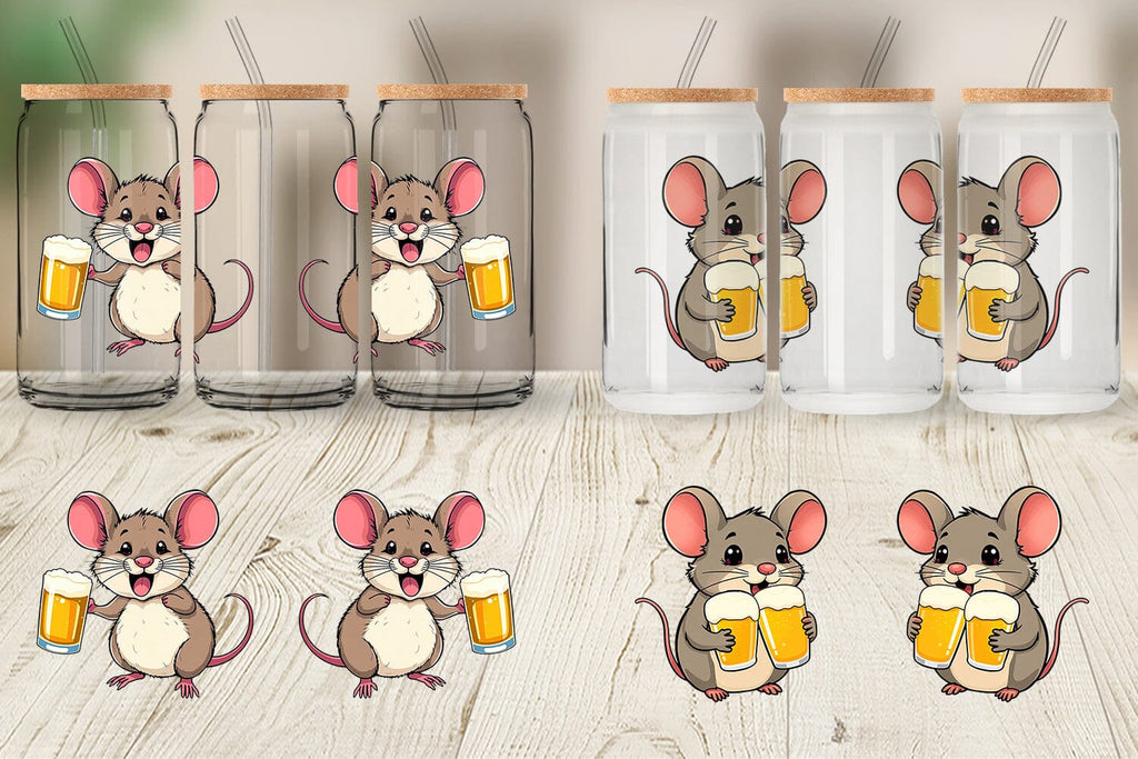 Glass Can Mouse Beer Day - So Fontsy