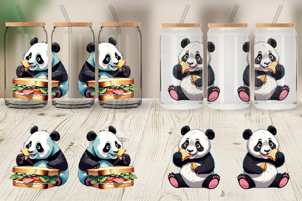 Glass Can Panda with Sandwich - So Fontsy