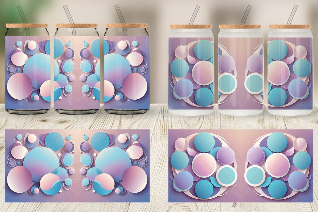 Glass Can Pastel Organic Shapes - So Fontsy