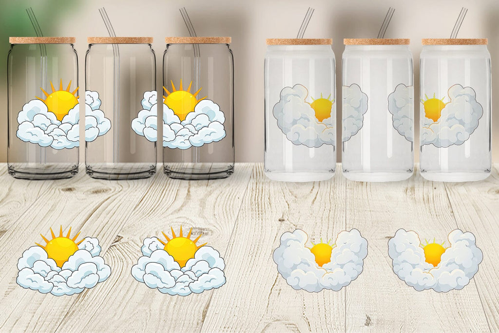 Glass Can Sun and Clouds - So Fontsy