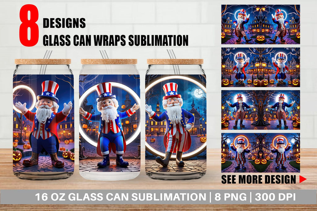Glass Can Uncle Sam - So Fontsy