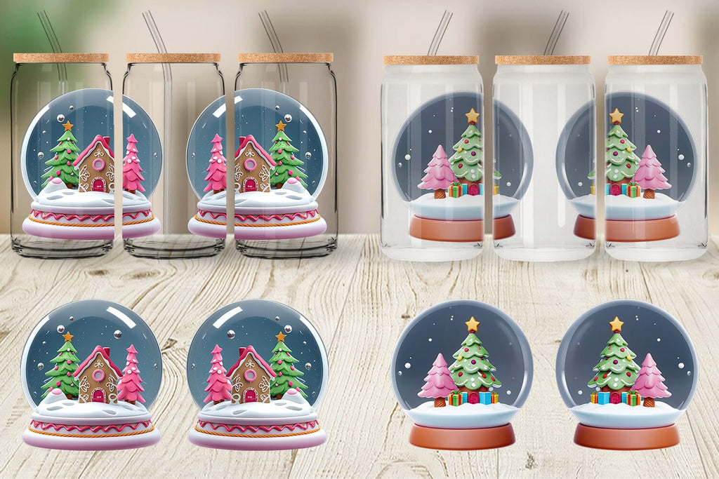 Glass Can Wrap Snow Globe - So Fontsy