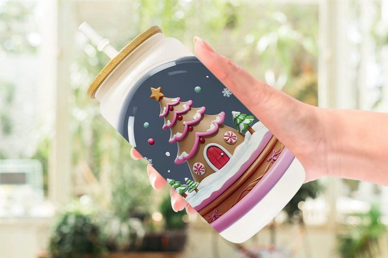 Glass Can Wrap Snow Globe - So Fontsy