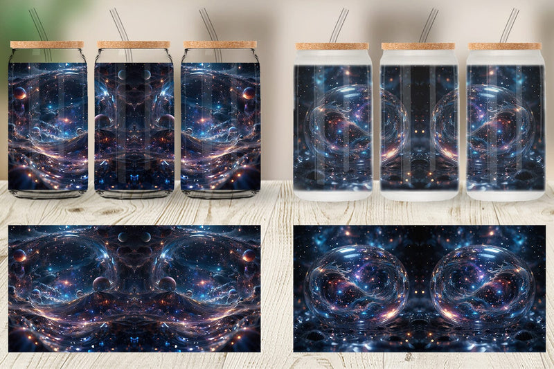 Glass Can Wrap Space Galaxy Infinite - So Fontsy