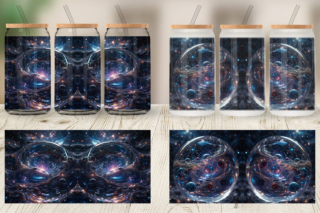 Glass Can Wrap Space Galaxy Infinite - So Fontsy