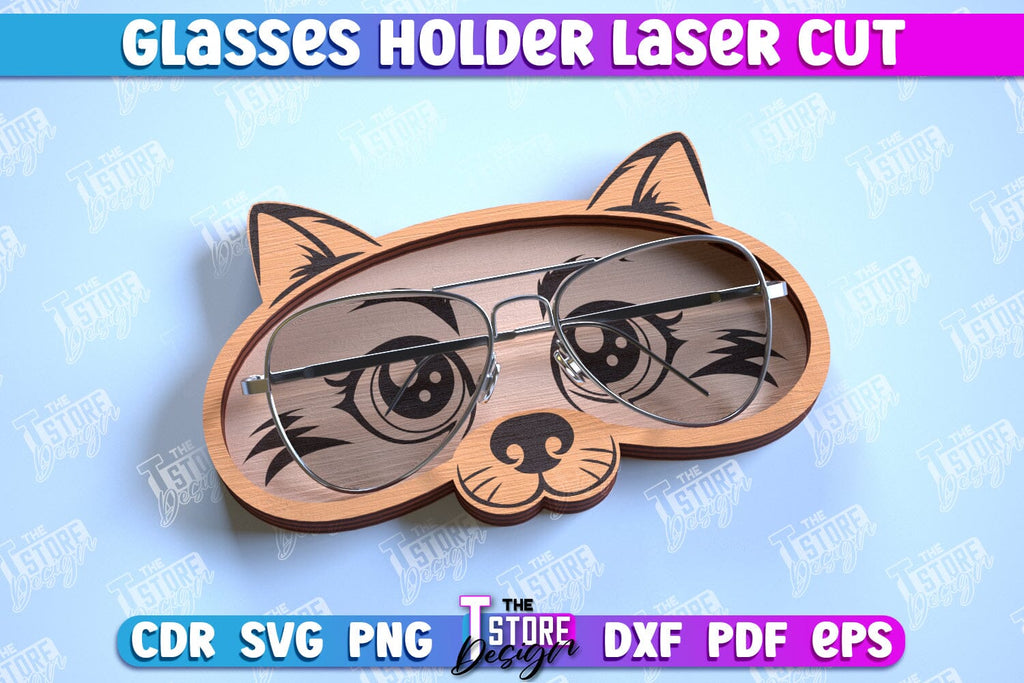 Glasses Holder Laser Cut | Eyeglass Stand | Animal Design | CNC File ...
