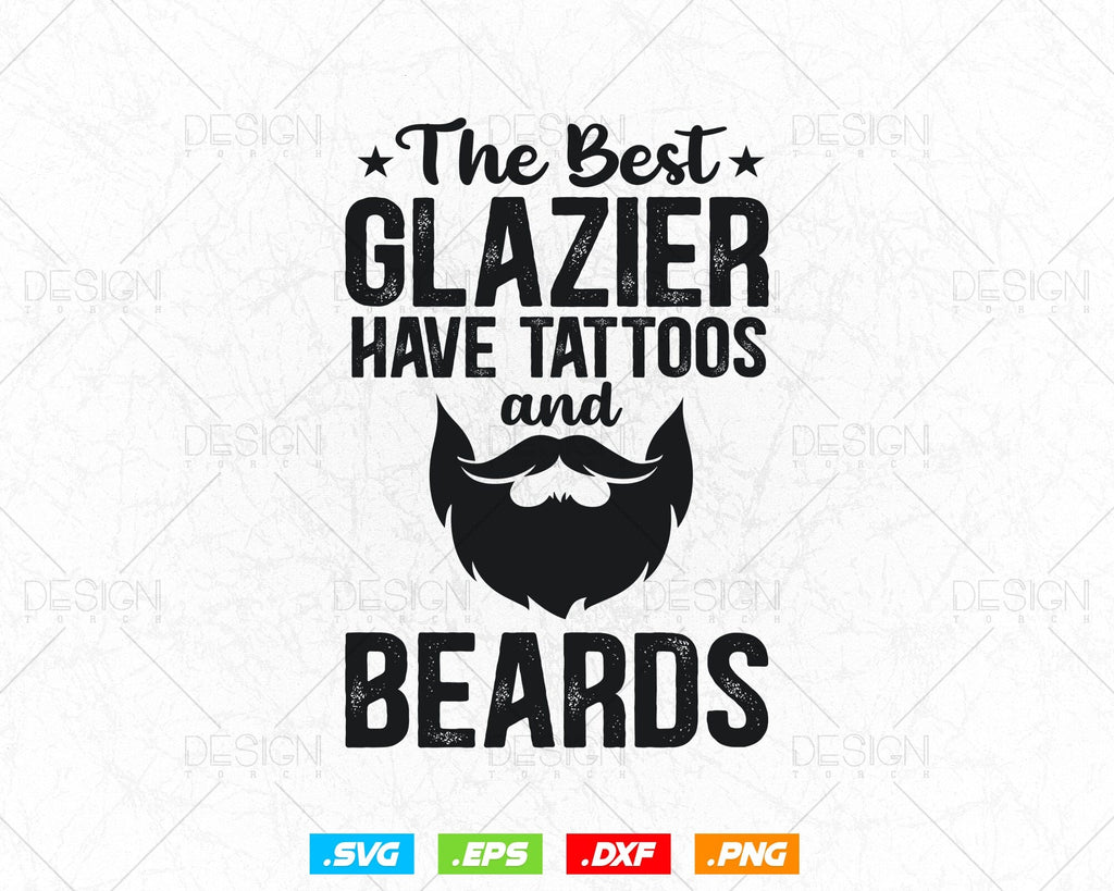Glazier Beards Tattoo Windows Glass Fixer Svg Fathers Day Svg, Window ...