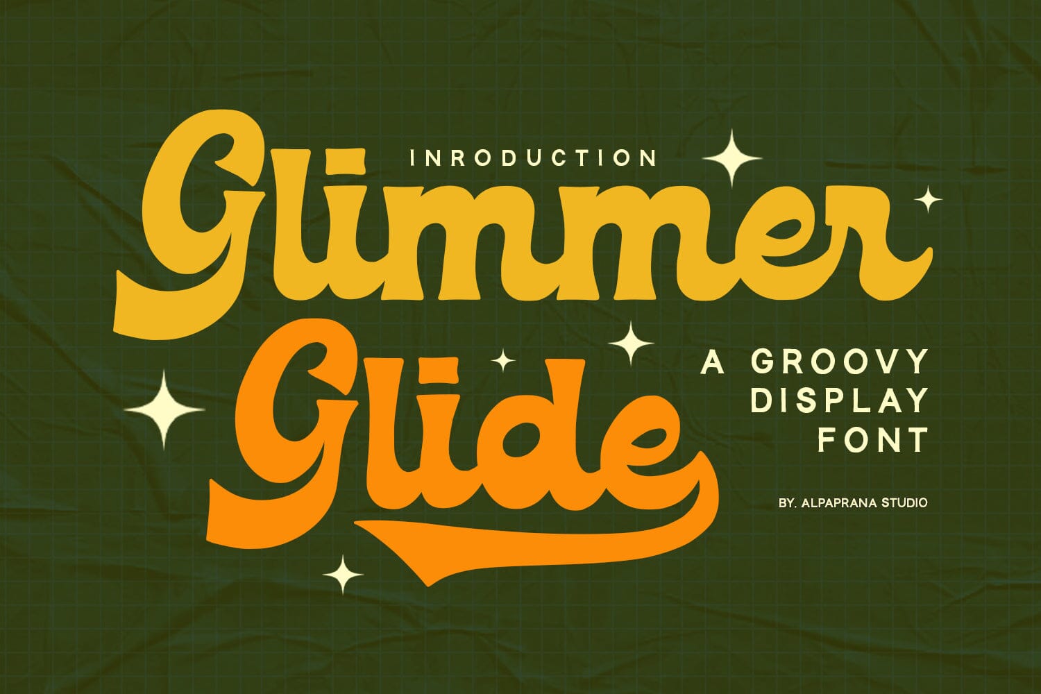 Glimmer Glide - Groovy Font - So Fontsy