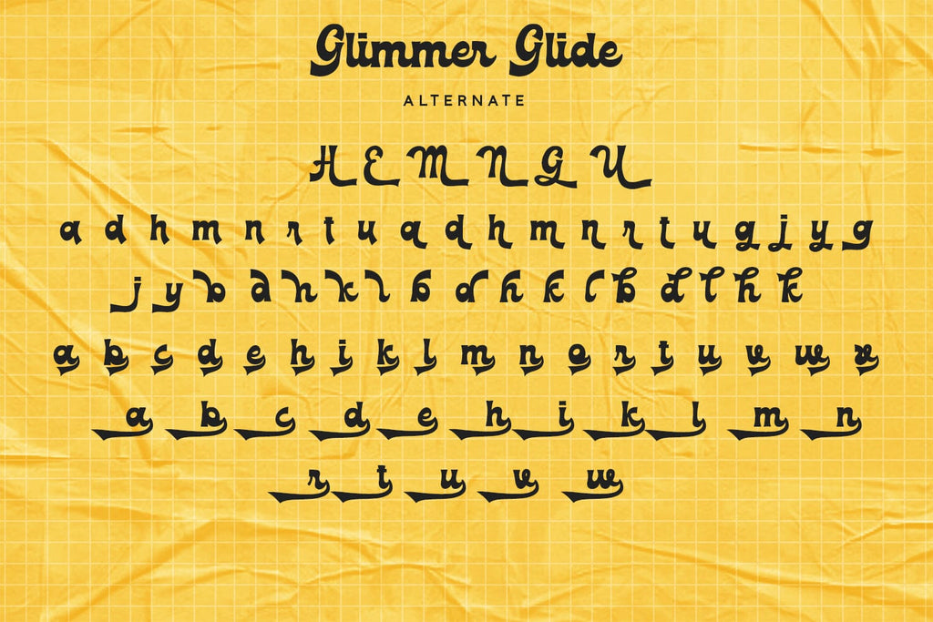 Glimmer Glide - Groovy Font - So Fontsy