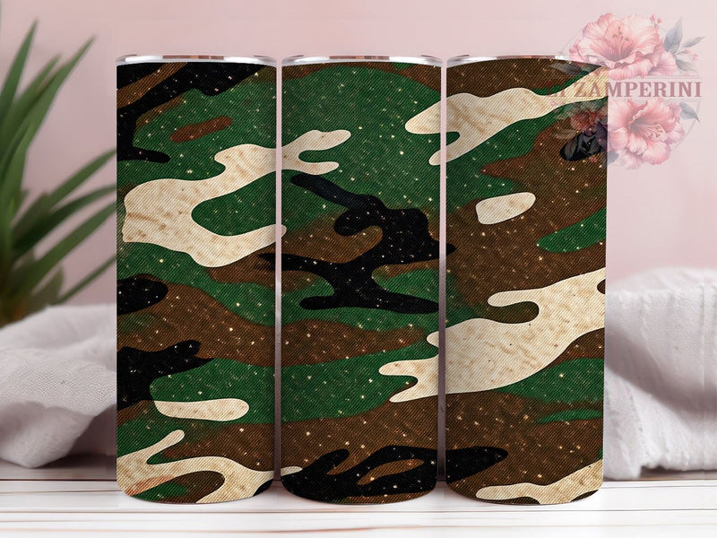 Glitter Camo Military Style Tumbler Wrap, 20oz Sublimation Wrap ...