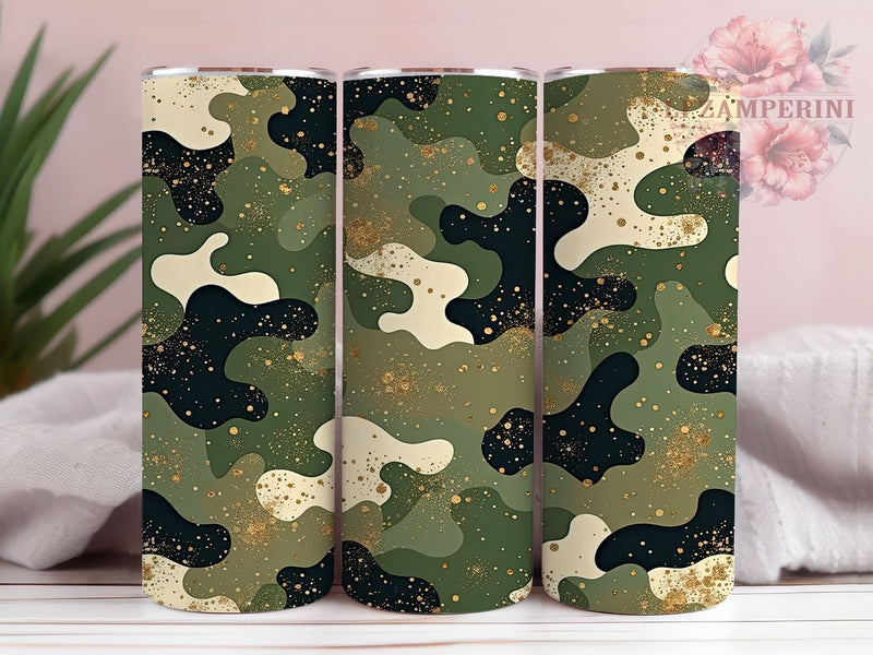 Glitter Camo Military Style Tumbler Wrap, 20oz Sublimation Wrap ...