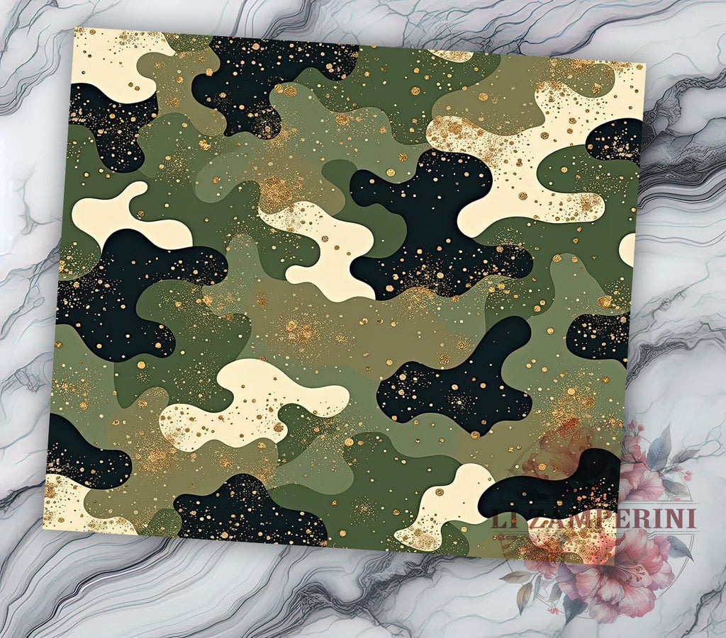 Glitter Camo Military Style Tumbler Wrap, 20oz Sublimation Wrap ...