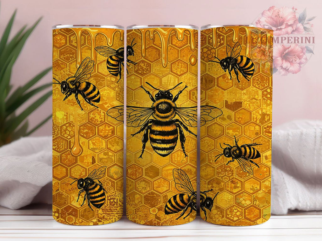 Glitter Honey Bee Tumbler Wrap, Glitter Bee Tumbler, Honey Bee Cup ...