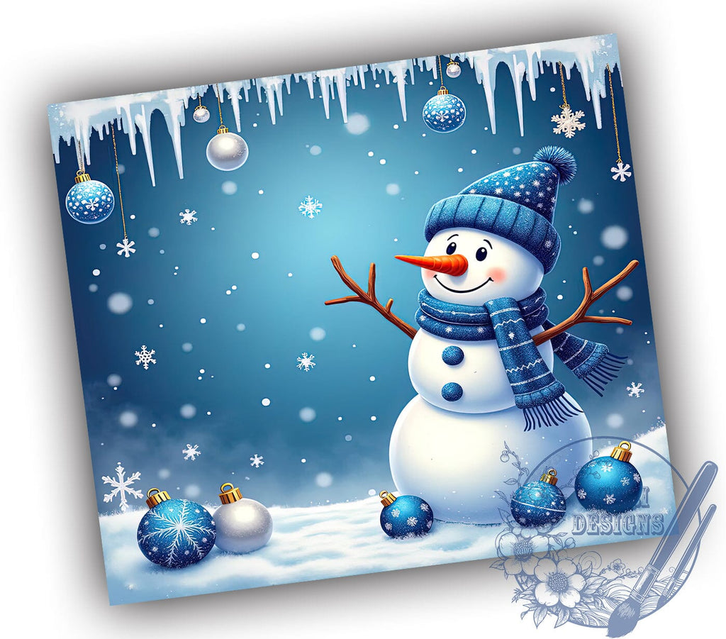 Glitter Snowman 20oz Tumbler Wrap, Snowman Tumbler, 20oz Tumbler ...