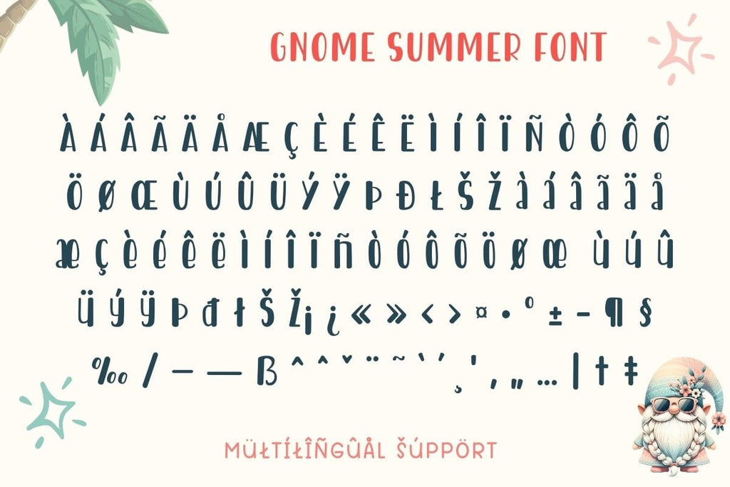 Gnome Summer - Display Font - So Fontsy