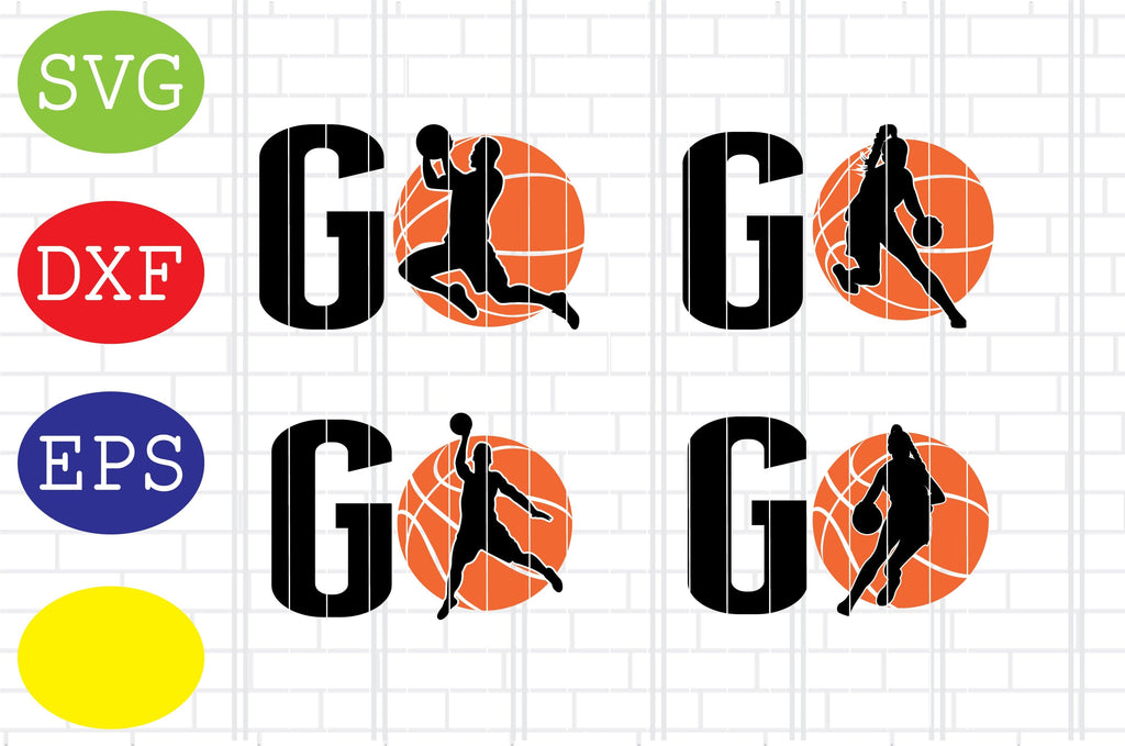 Go Basketball Players Svg, Basketball Clipart, Basketball Cut Files ...