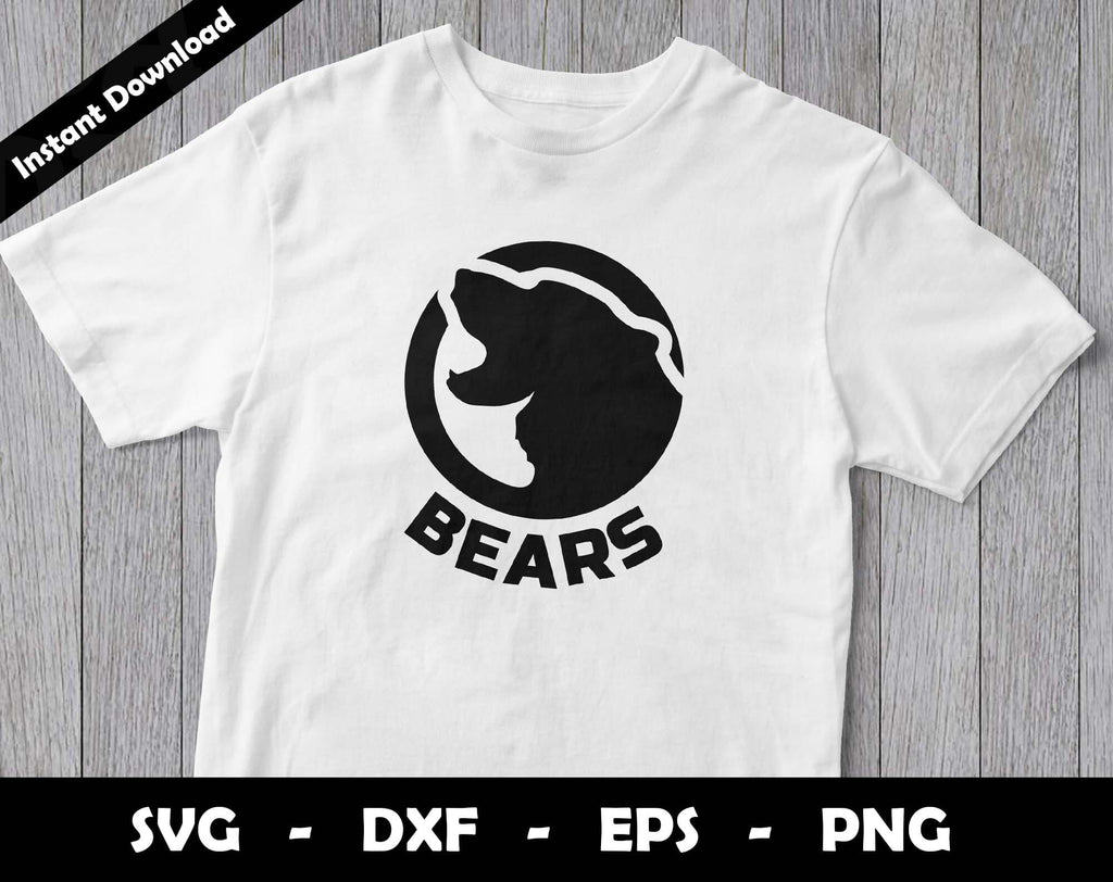 Go Bears SVG Cut File, Bears logo SVG Design, Bears Football Mascot ...