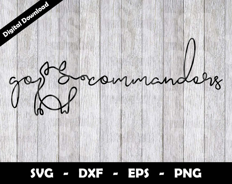 Go Commanders SVG Cut File, Commanders One line drawing SVG Design ...