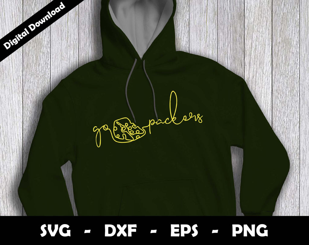 Go Packers SVG Cut File, Packers One line drawing SVG Design, Packers ...