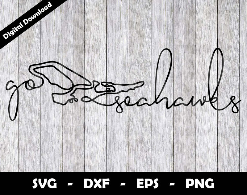 Go Seahawks SVG Cut File, Seahawks One line drawing SVG Design ...