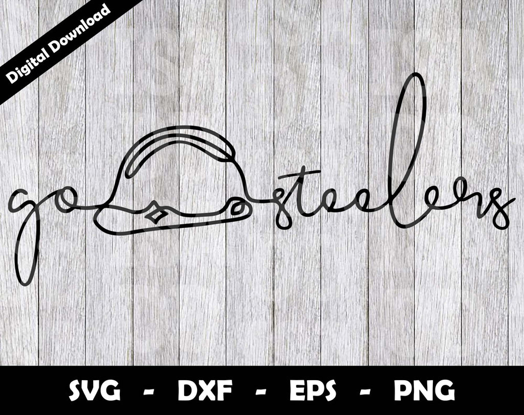 Go Steelers SVG Cut File, Steelers One line drawing SVG Design ...
