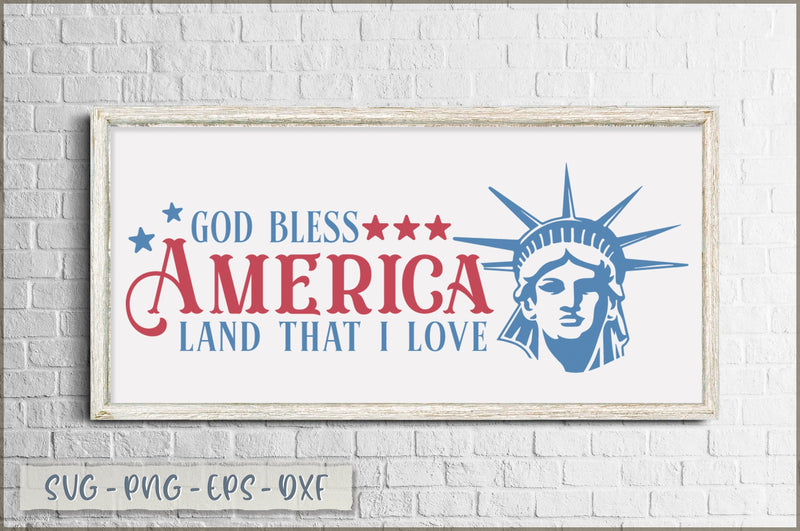 God bless america land that i love Sign SVG - So Fontsy