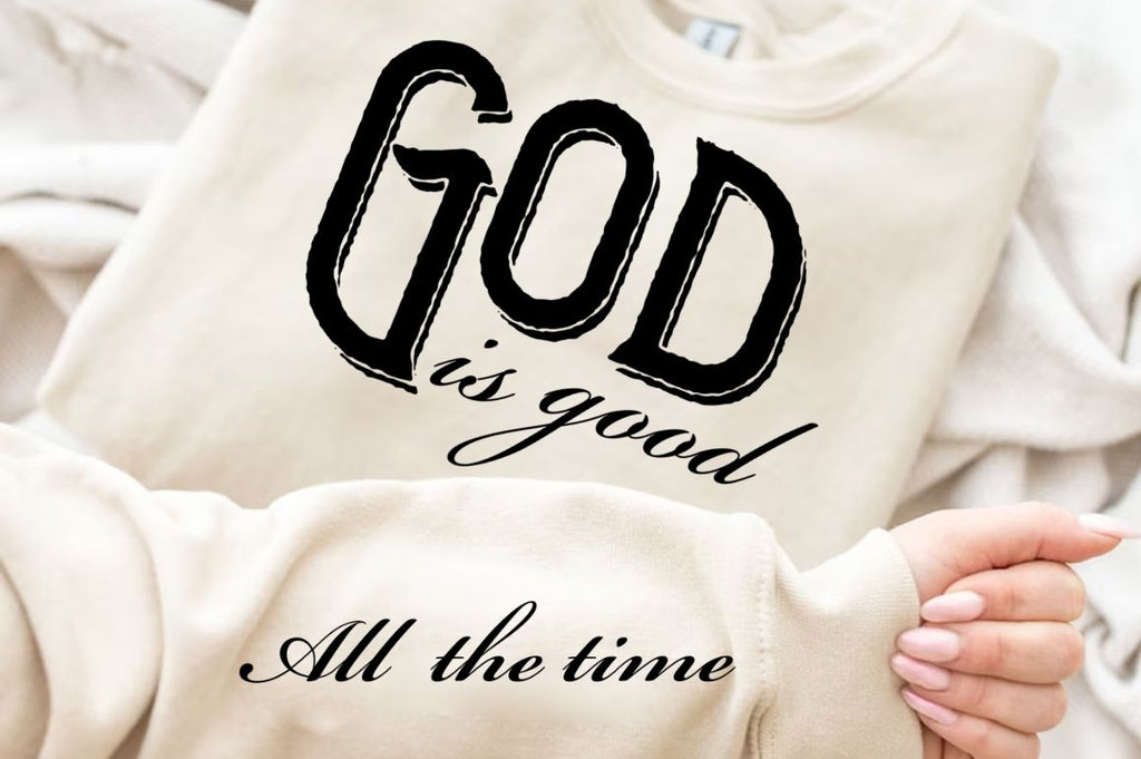 God Is Good Sleeve SVG Design - So Fontsy