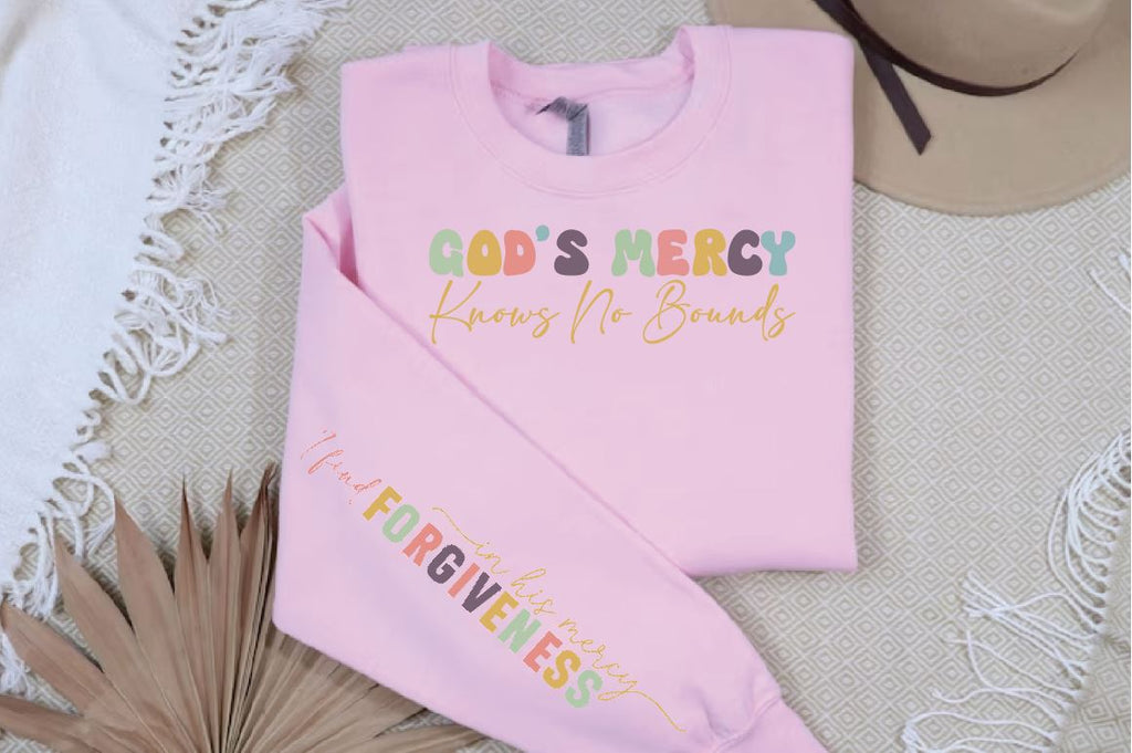Gods mercy knows no bounds Sleeve SVG Design - So Fontsy