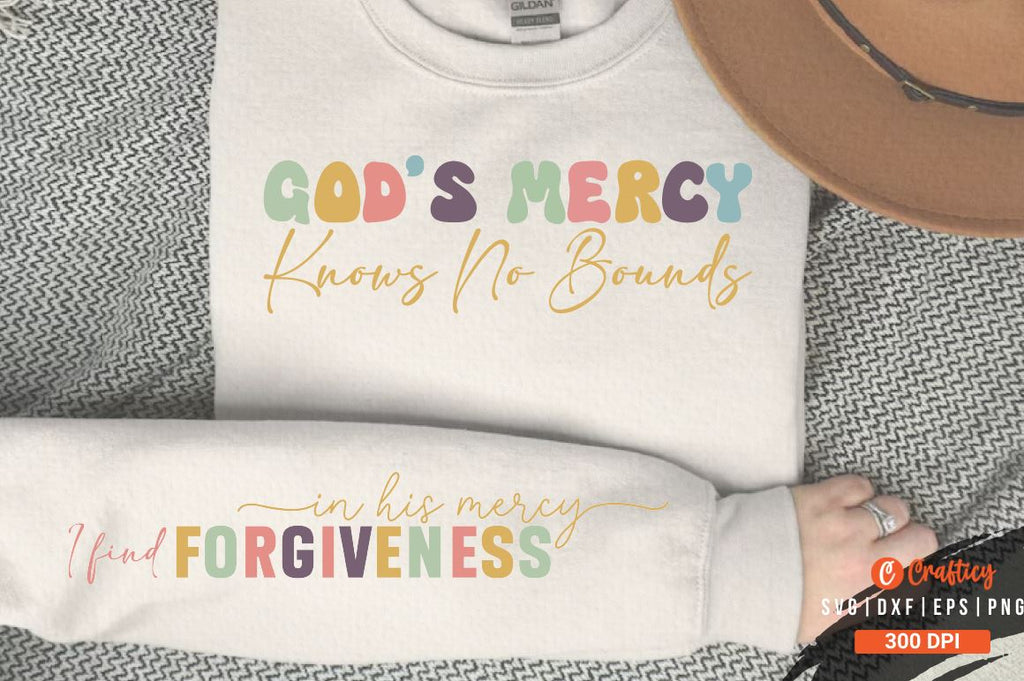 Gods mercy knows no bounds Sleeve SVG Design - So Fontsy