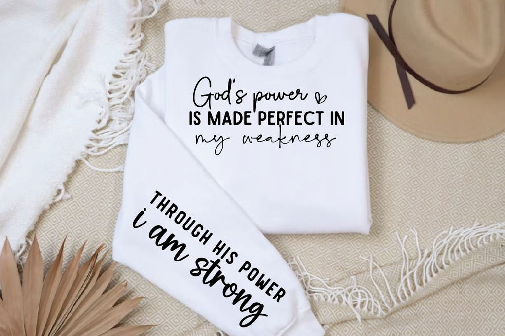Gods power is made perfect in my weakness Sleeve SVG - So Fontsy