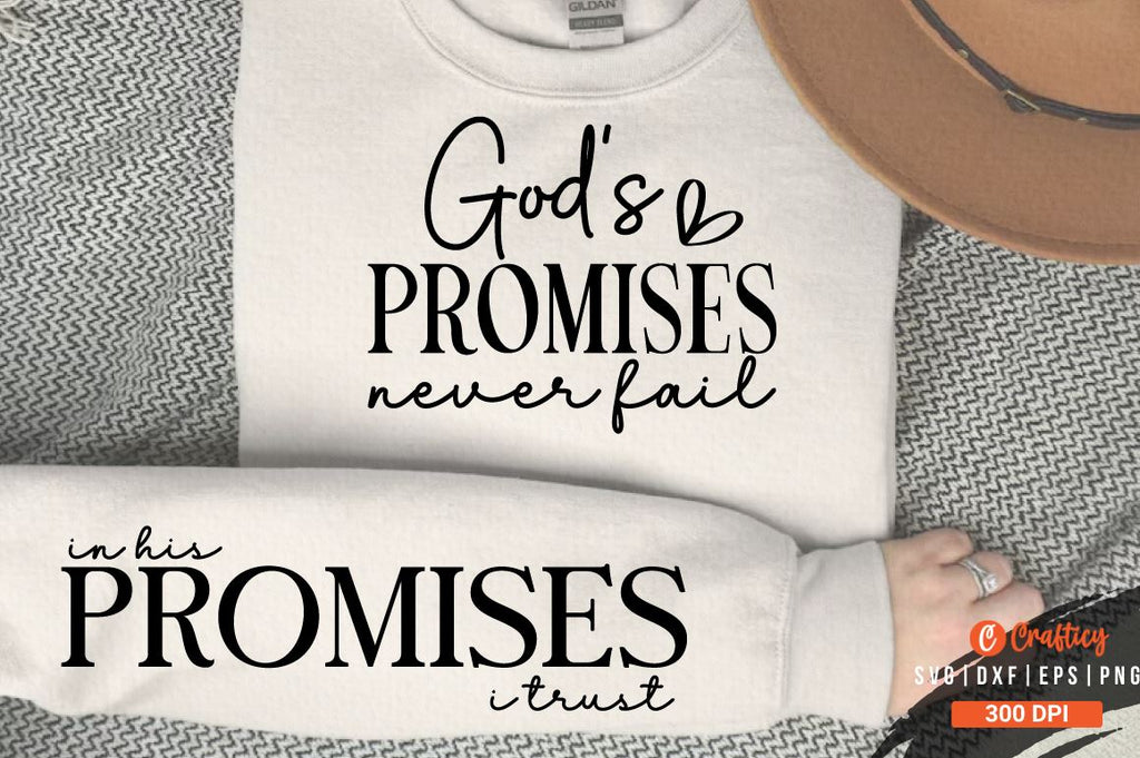 Gods promises never fail Sleeve SVG - So Fontsy