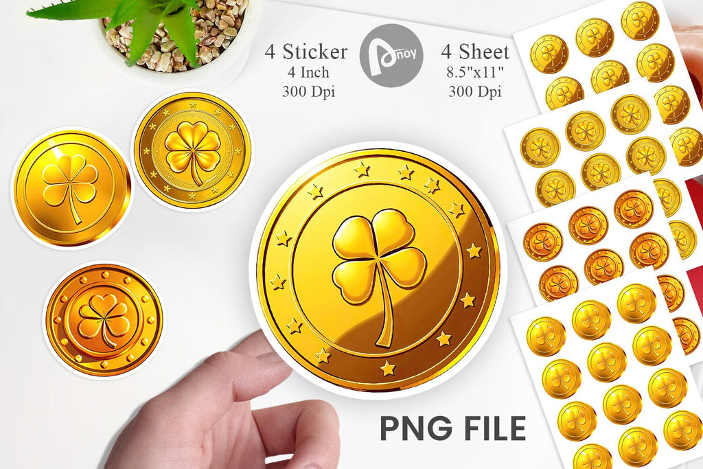Gold Coin Sticker - So Fontsy