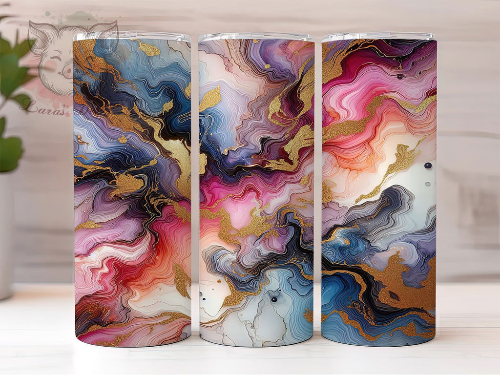 Gold Marble Vein Luxury Chic Tumbler, Vein Marble PNG, Elegant Tumbler ...