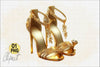 Gold Radiant Heels Sublimation Clipart - So Fontsy