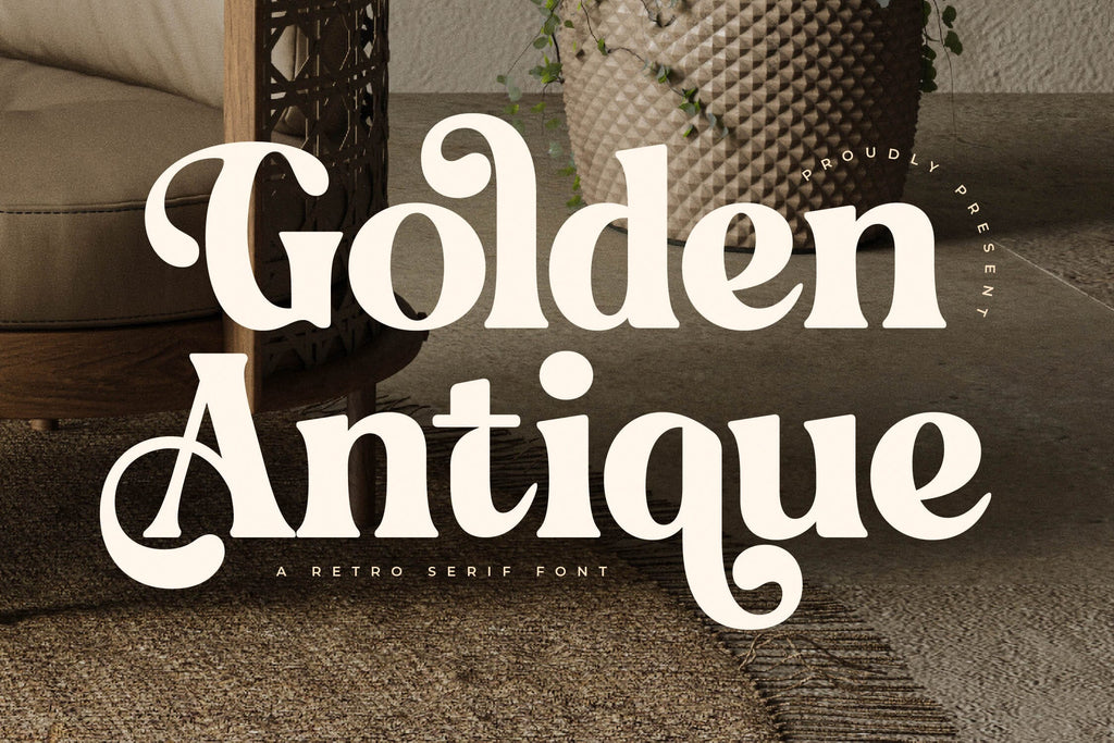 Golden Antique - Retro Serif Font - So Fontsy