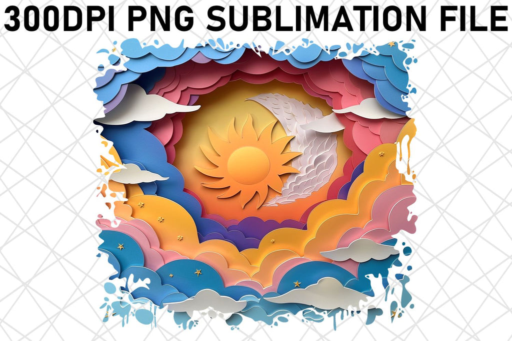 Golden Sunrise Sunset Sublimation Artwork - So Fontsy