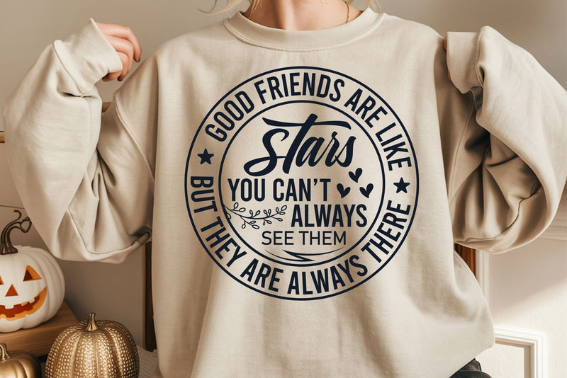 Good Friends are Like Stars SVG, Friendship Quote, Cricut Files - So Fontsy