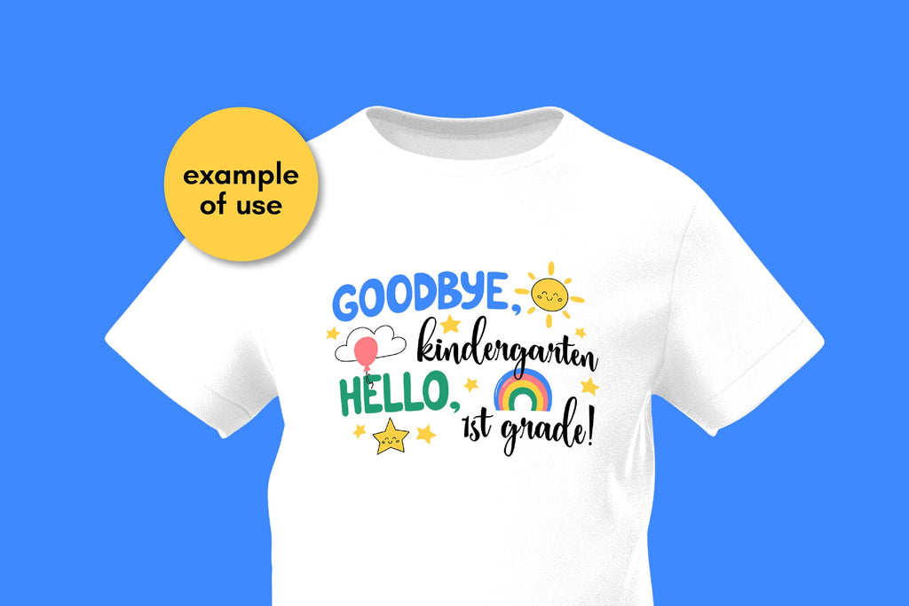 Goodbye Kindergarten Hello 1st Grade | Preschool Grad SVG Design ...
