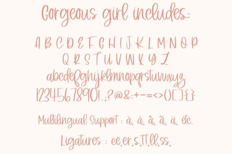 Gorgeous Girl, Cute Brush Script Handwritten Font - So Fontsy
