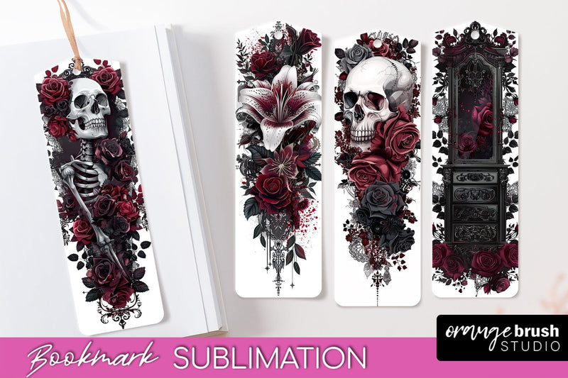 Gothic Bookmark PNG - Dark Academia Printable Bookmarks - So Fontsy
